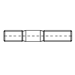 Schrauben-Jäger AG - Online-Shop: DIN 835 Stiftschraube, 8.8, verzinkt 8X55